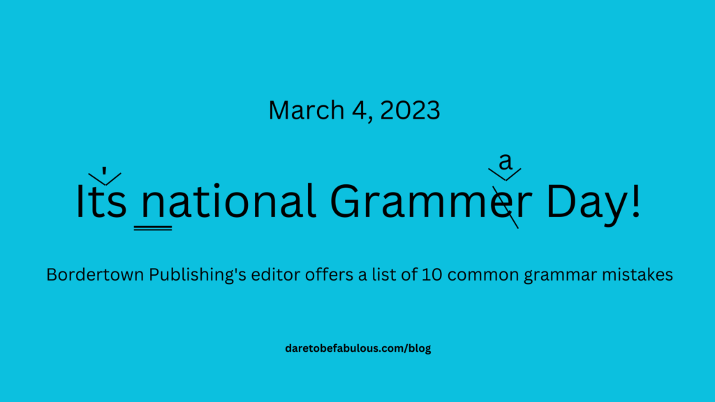 National Grammar Day header - Dare to be Fabulous